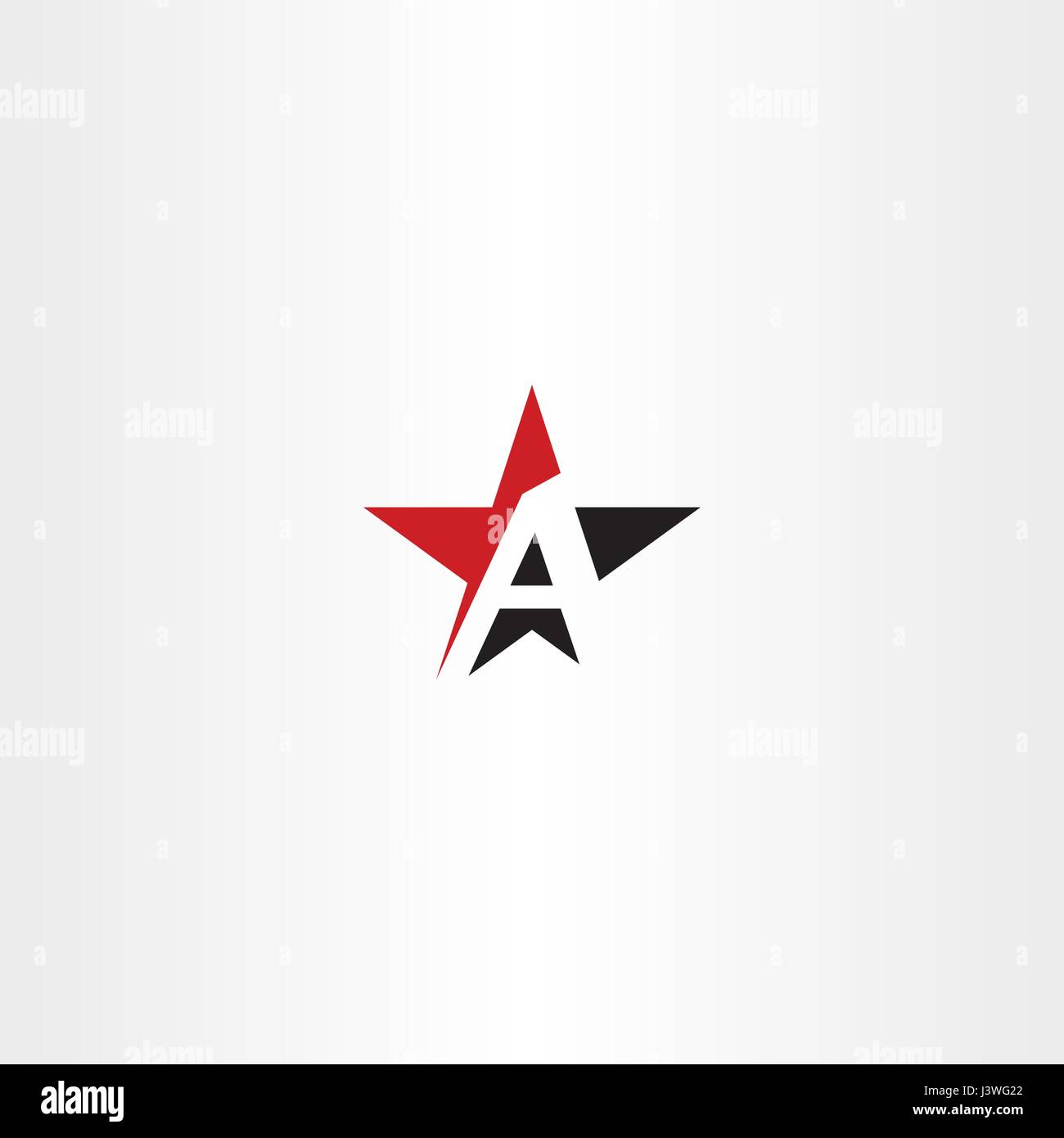 red black star letter a logo vector icon symbol Stock Vector Image ...