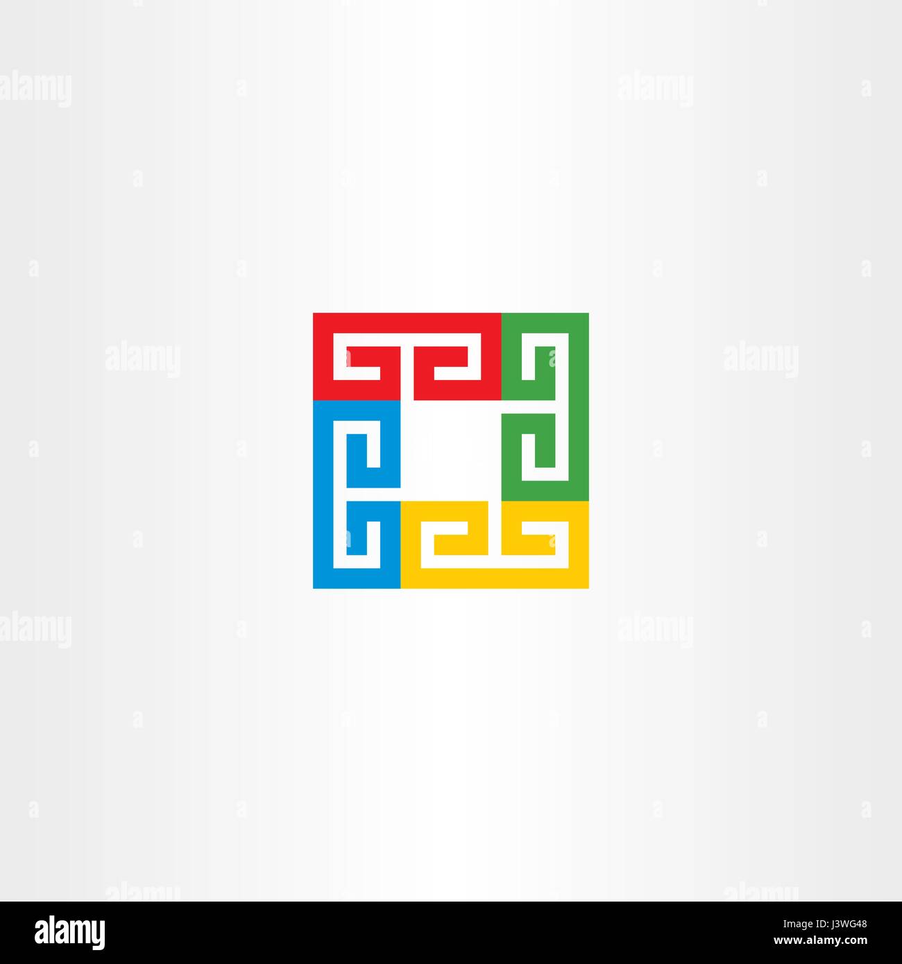square colorful vector business logo icon shape Stock Vector Image ...