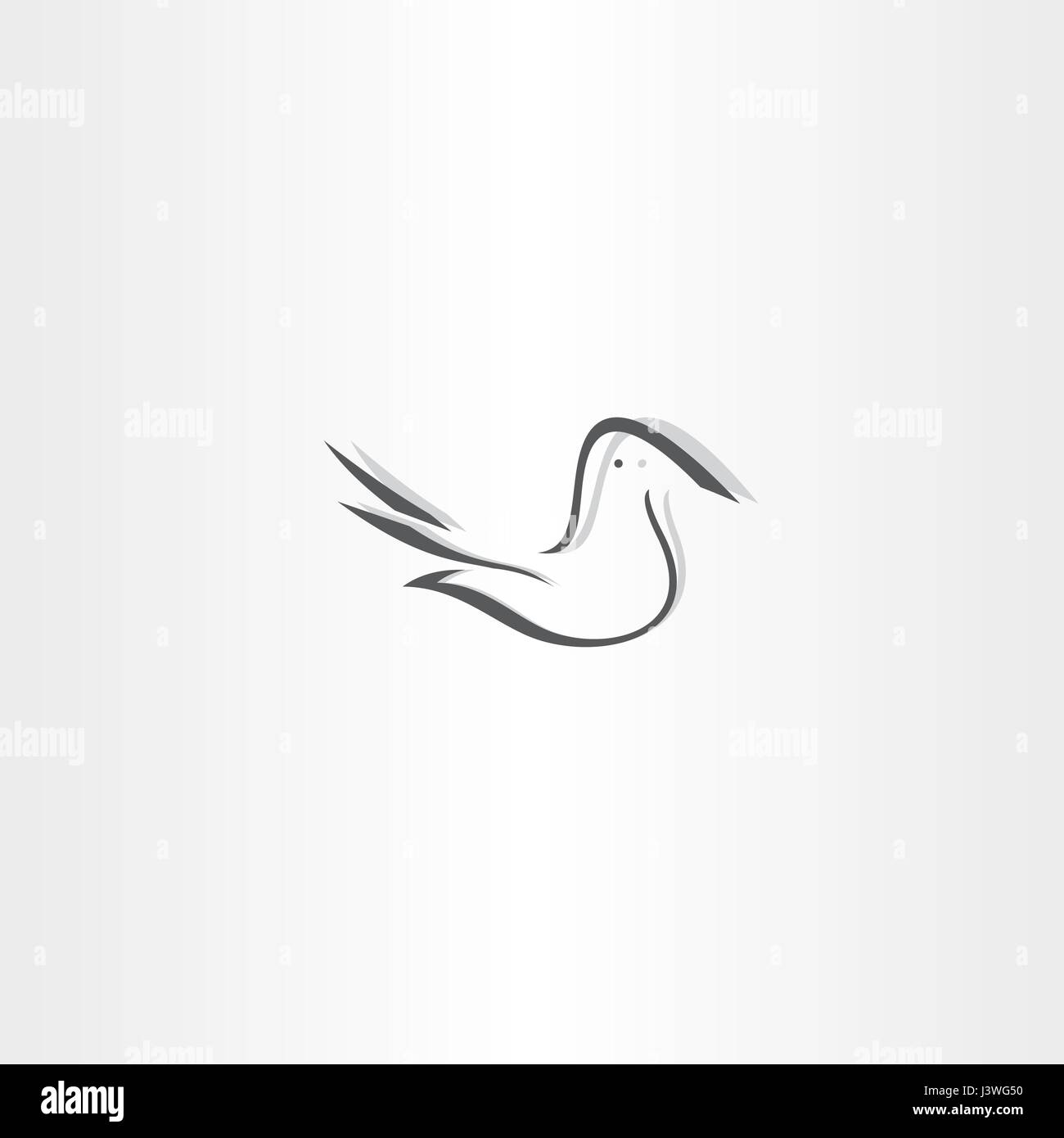 stylized dove vector icon design element sign Stock Vector Image & Art ...