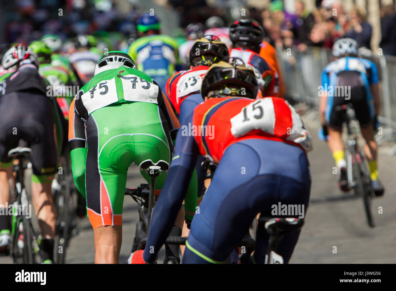 Group of cyclist during the street race Stock Photo - Alamy