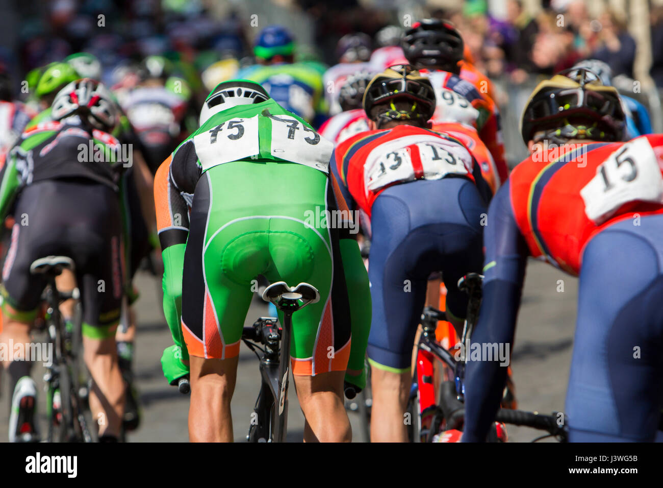 Group of cyclist during the street race Stock Photo - Alamy