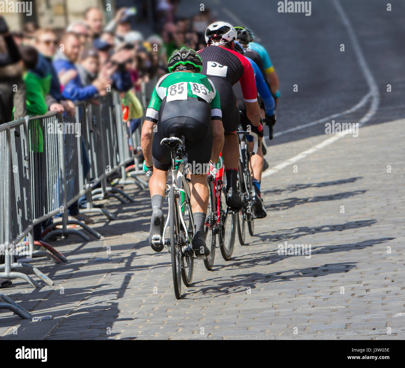 Group of cyclist during the street race Stock Photo - Alamy