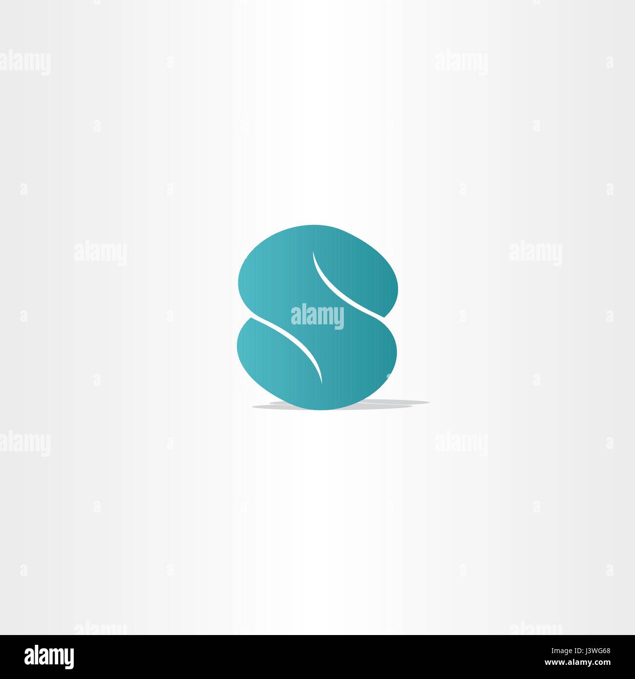 turquoise logo letter s logotype vector icon design Stock Vector Image ...