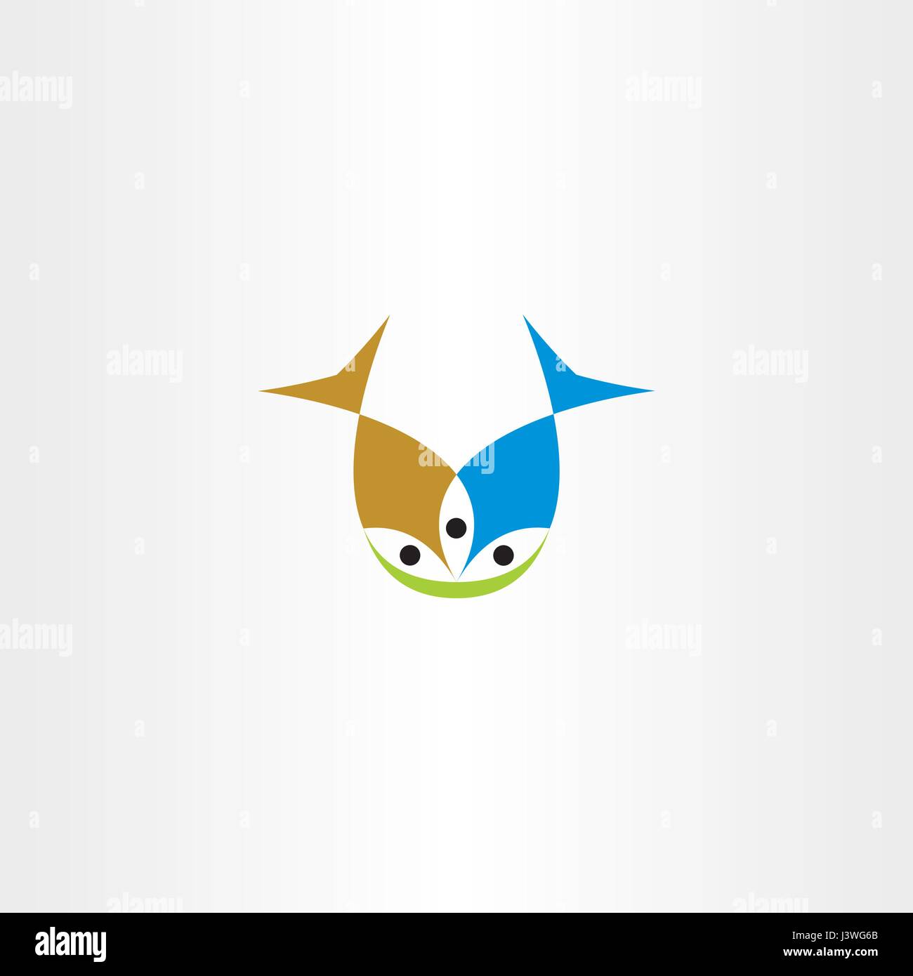 two fish eating vector icon design Stock Vector Image & Art - Alamy