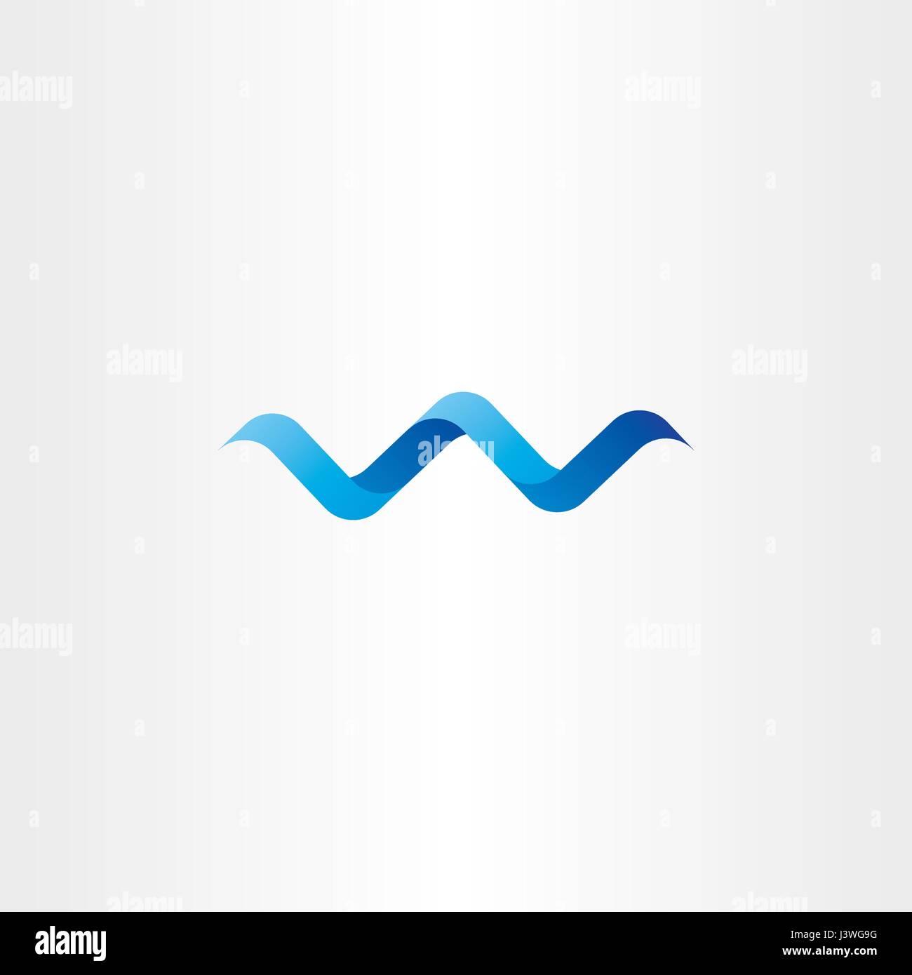 water wave spiral letter w vector logo icon label Stock Vector Image ...