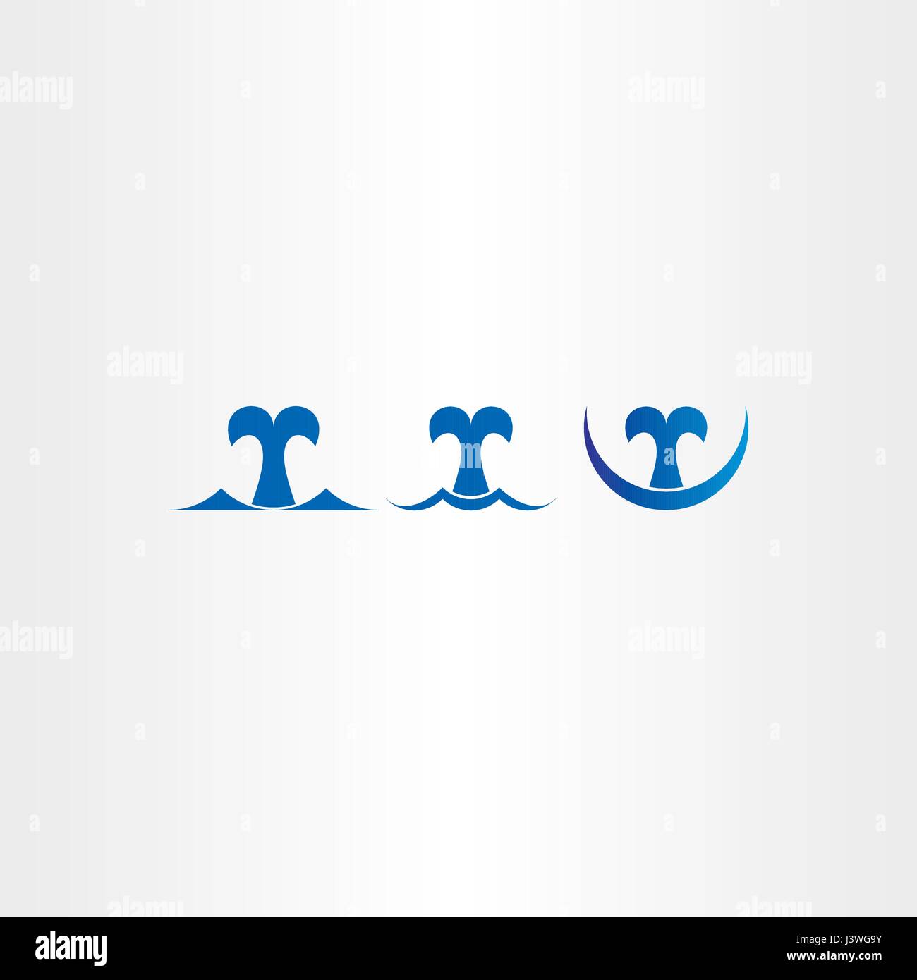 whale blue icons set tail symbol logo Stock Vector Image & Art - Alamy
