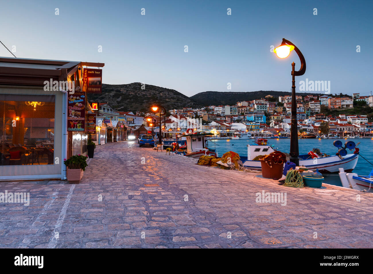 Picturesque Pythagorio town on Samos island, Greece Stock Photo - Alamy