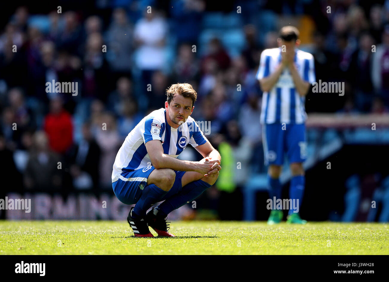Brighton & Hove Albion's Dale Stephens appears dejected after the final ...