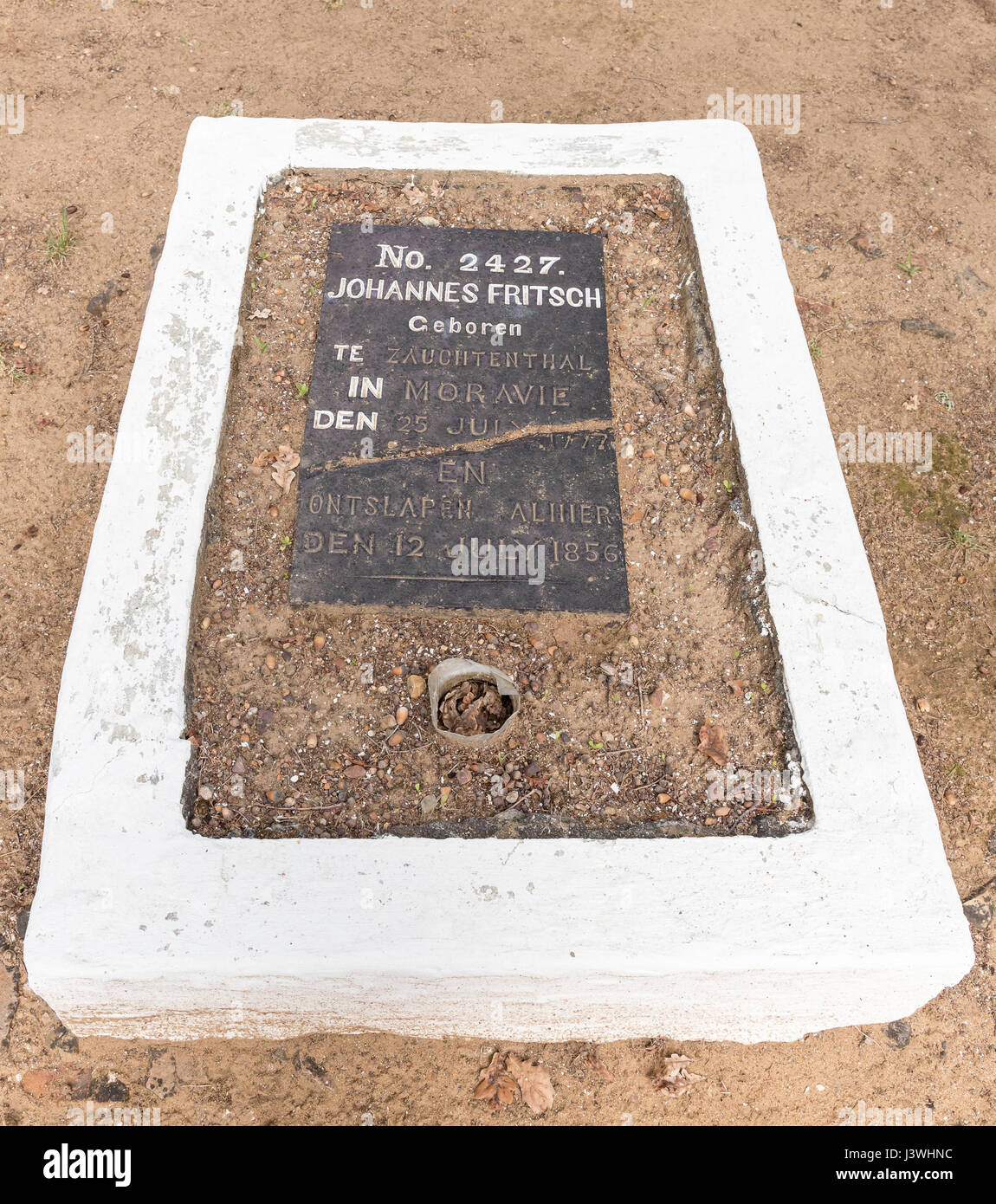 GENADENDAL, SOUTH AFRICA - MARCH 27, 2017: An historic grave at the ...