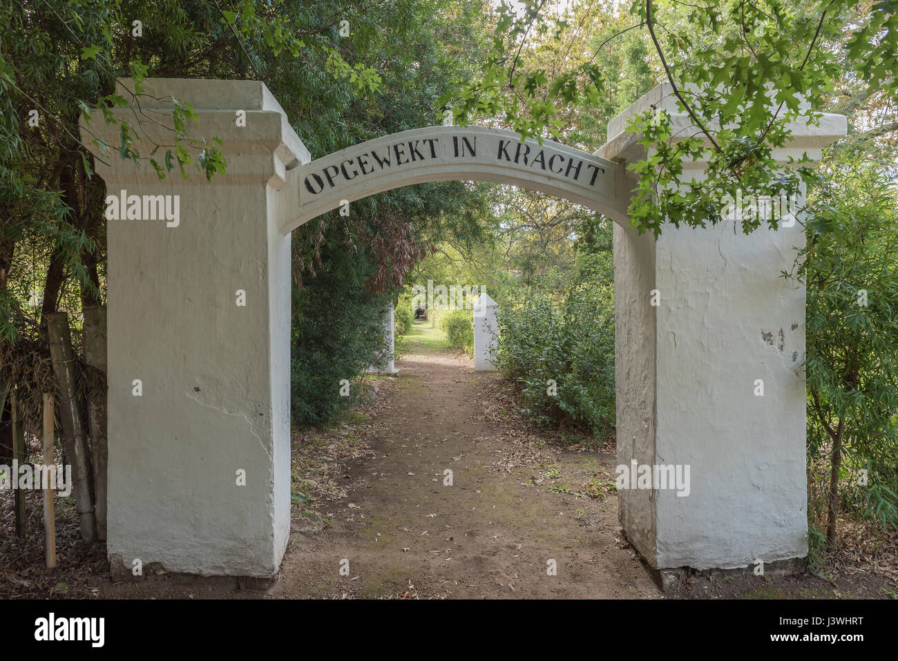 GENADENDAL, SOUTH AFRICA - MARCH 27, 2017: Entrance to the historic ...
