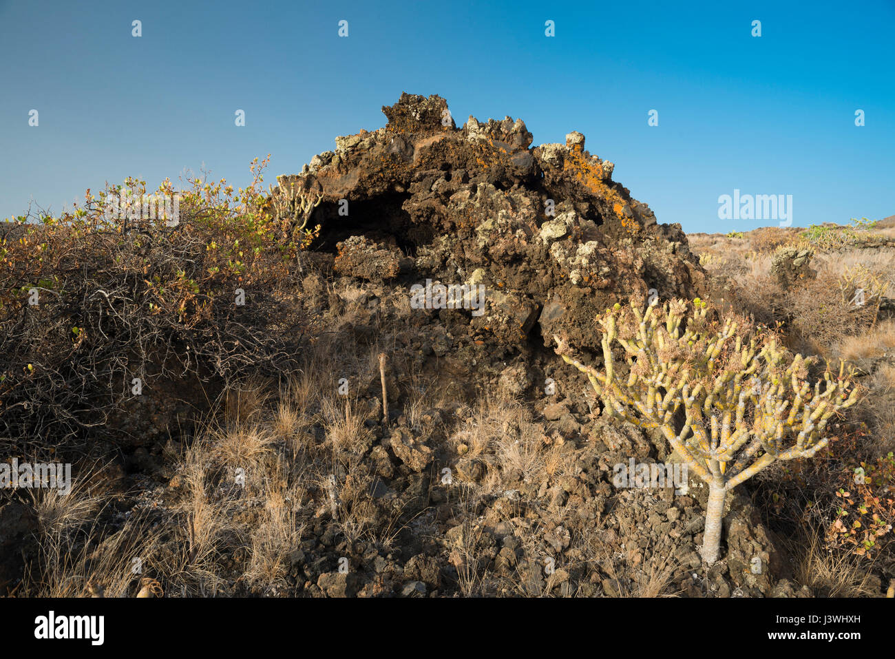 Hornito or rootless vent on aa lava flow, hornito or rootless vent on ...