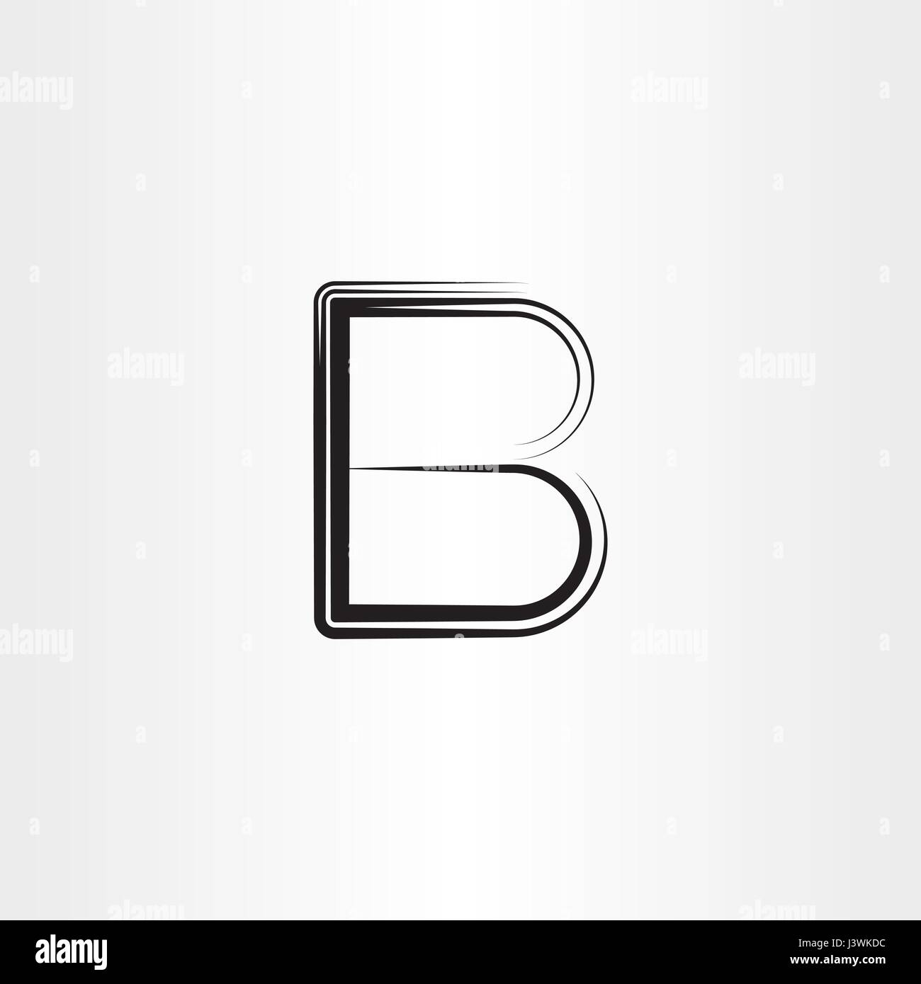 b black letter font icon vector brand Stock Vector Image & Art - Alamy