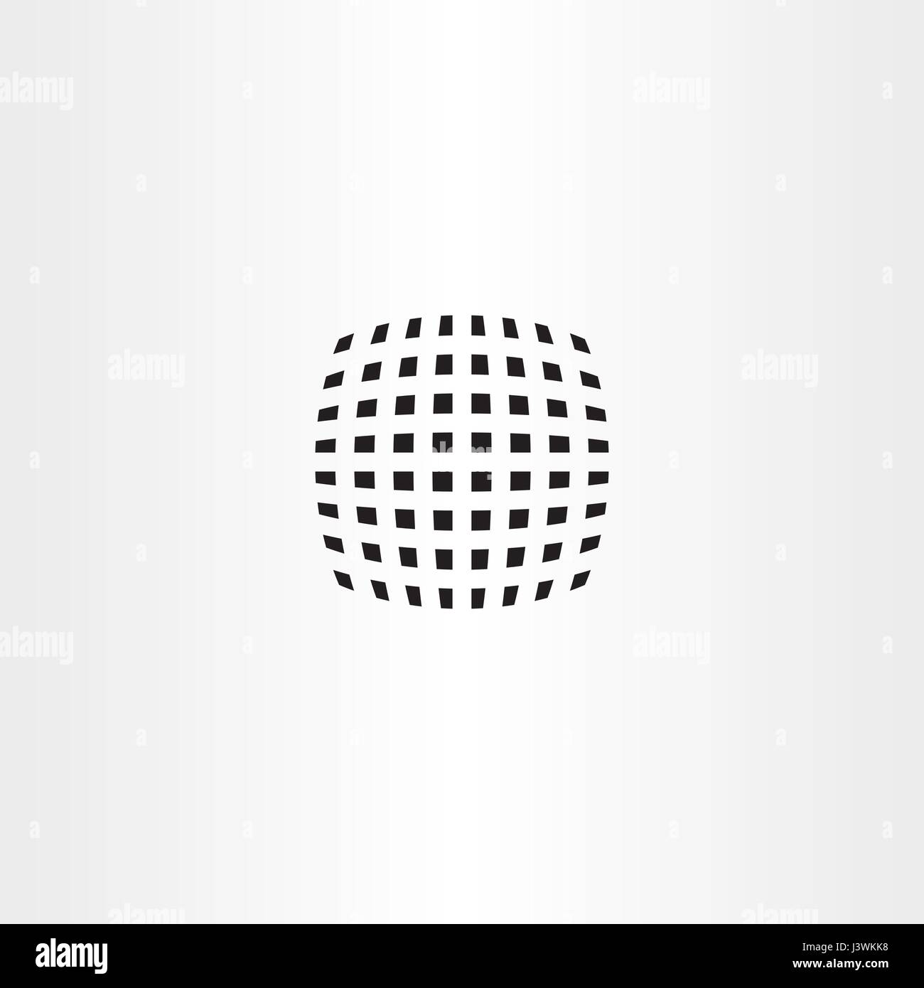 black curved halftone square vector abstract icon design Stock Vector ...