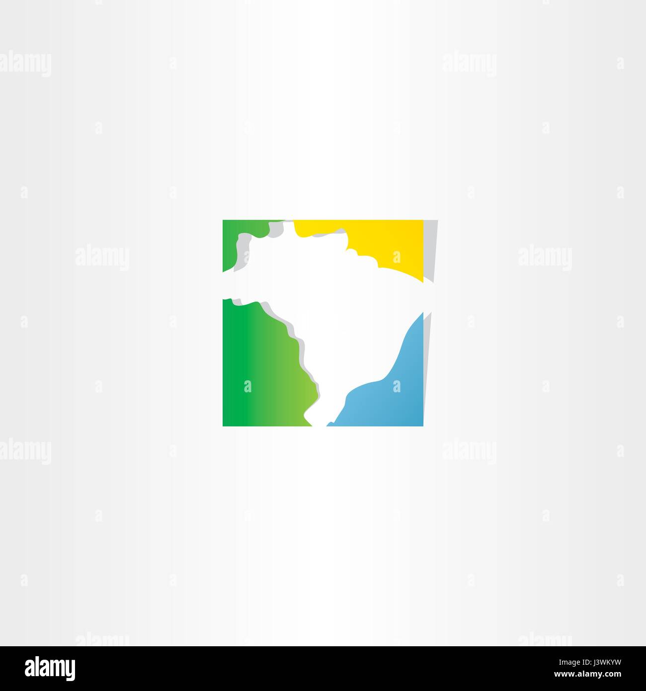 Brazil map logo hi-res stock photography and images - Alamy