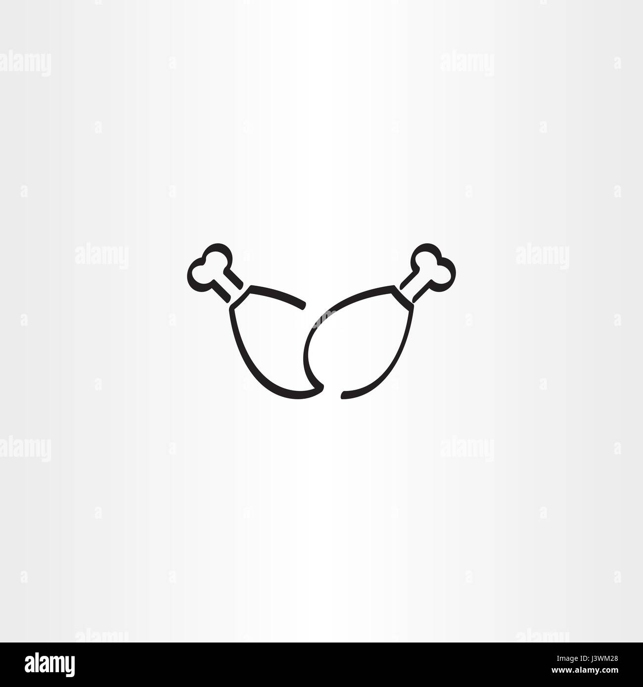 Meat leg icon black Stock Vector Images - Alamy