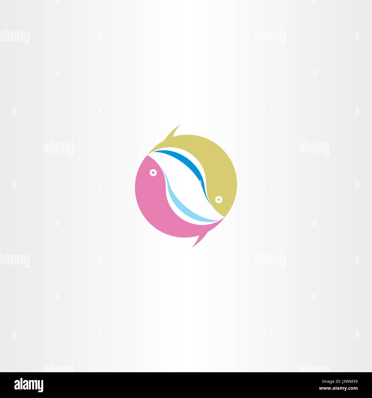 circle fish logo symbol icon sign vector Stock Vector Image & Art - Alamy