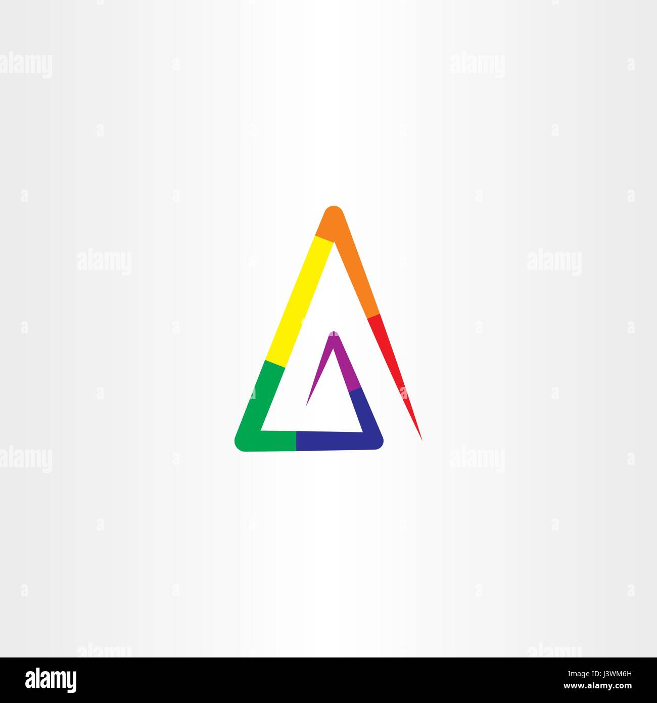 colorful rainbow triangle logo abstract icon Stock Vector Image & Art ...