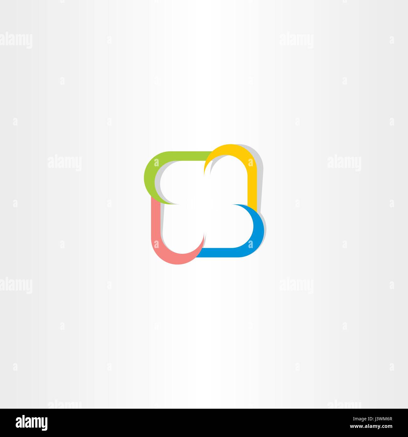 colorful square logo abstract business technology icon Stock Vector ...
