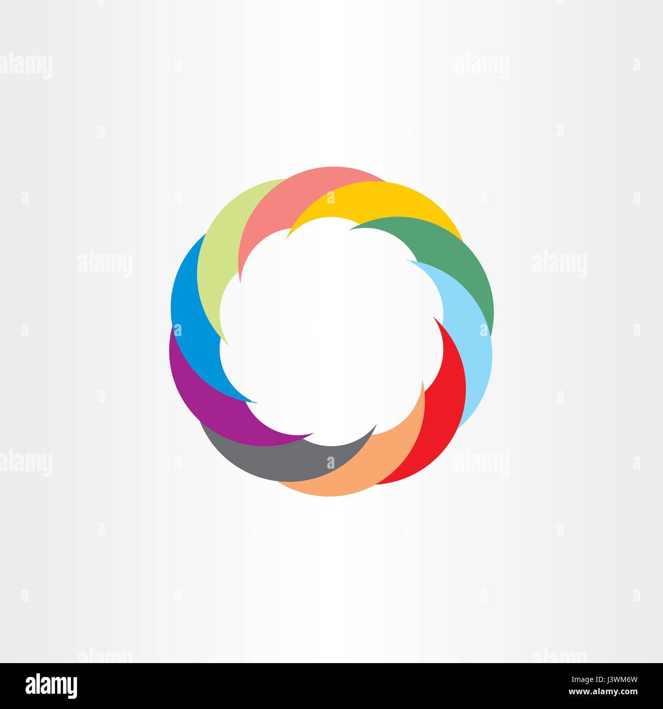 colorful technology circle sign vector symbol design Stock Vector Image ...