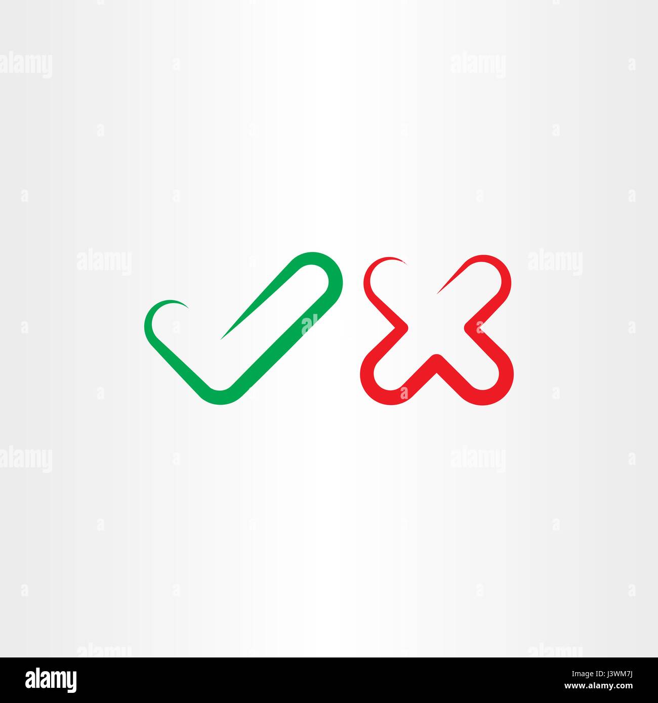 correct true false yes no check mark Stock Vector Image & Art - Alamy