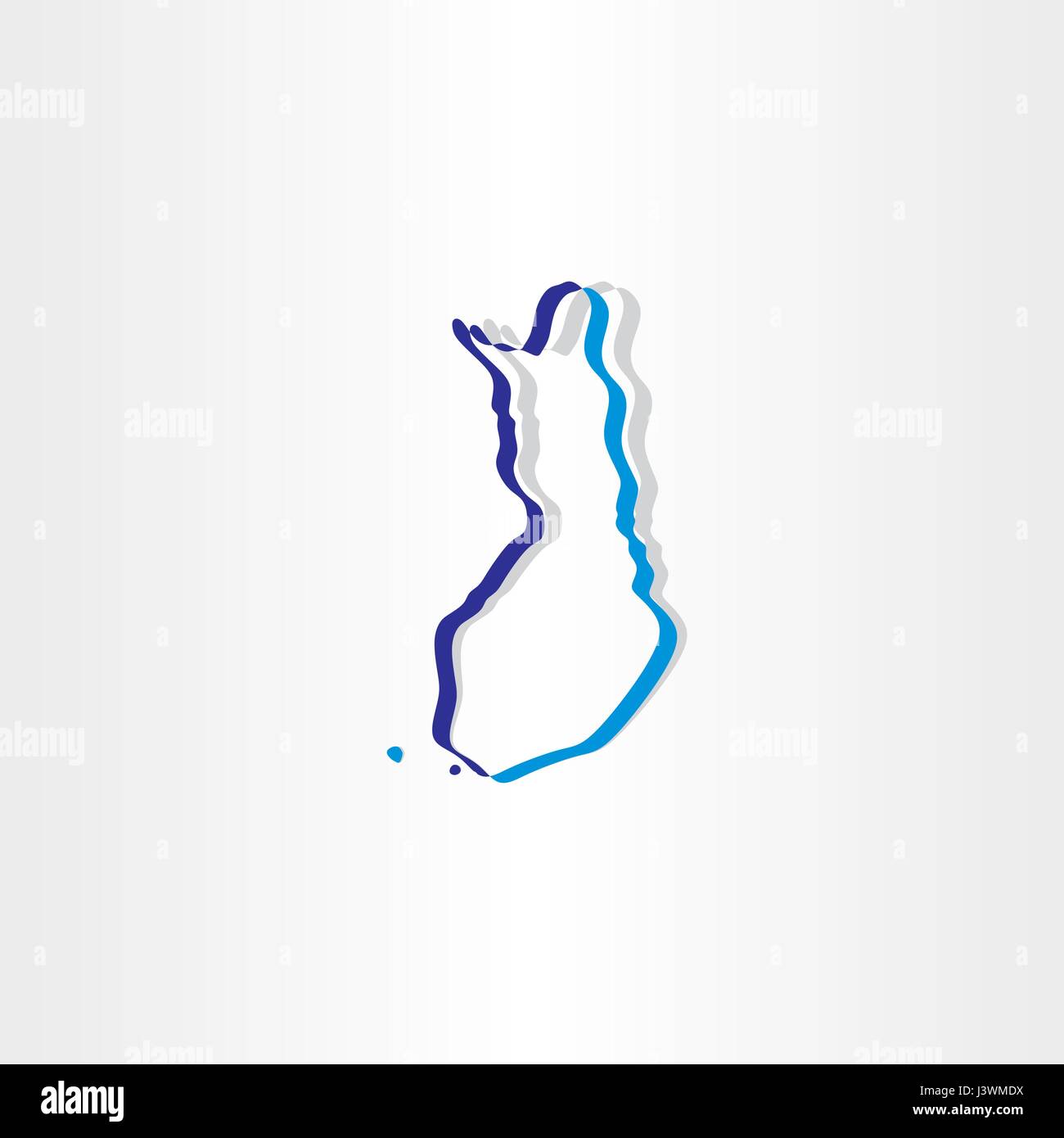 Finland country icon map logo hi-res stock photography and images - Alamy