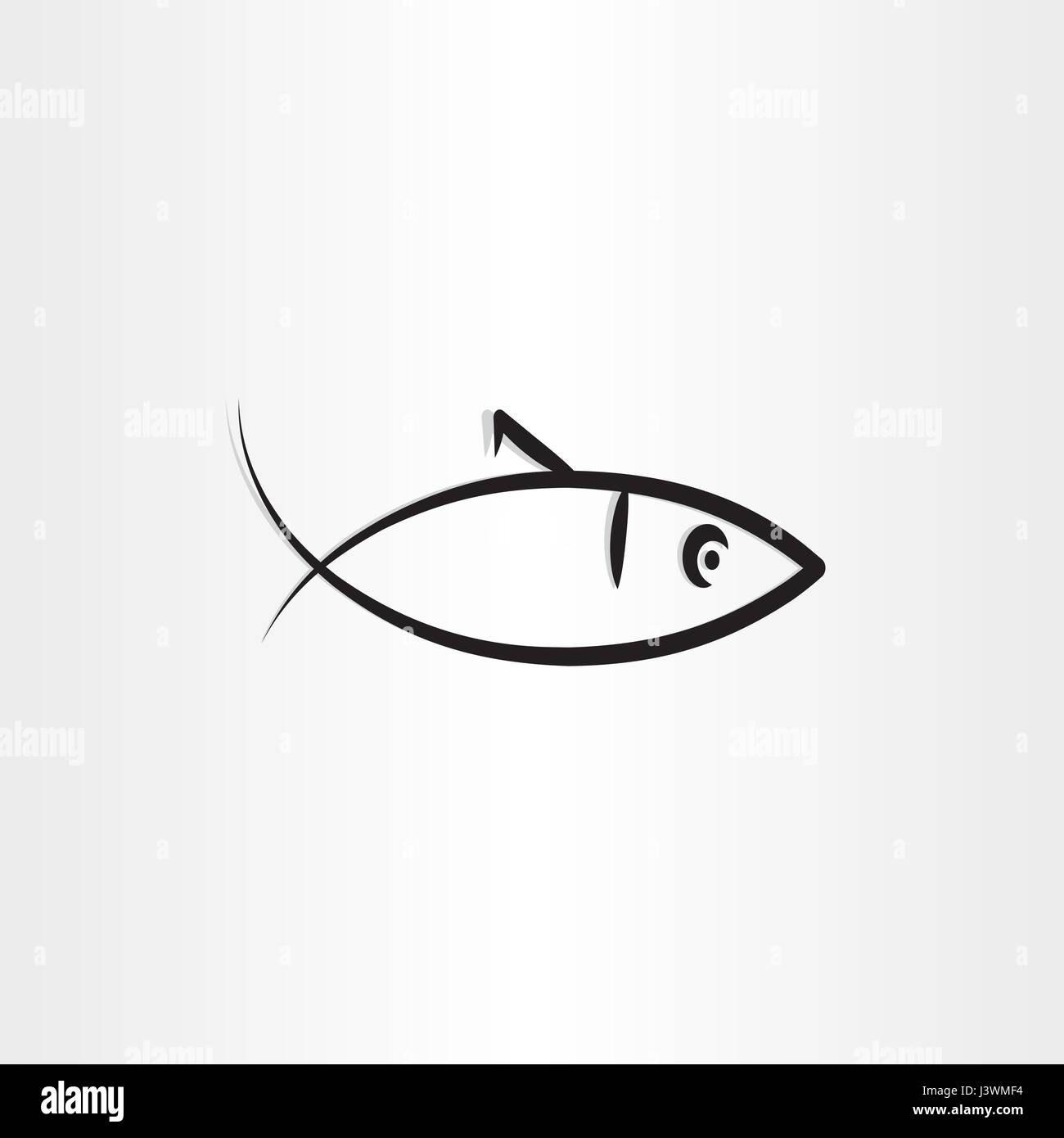 fish symbol vector illustration black icon emblem Stock Vector Image ...