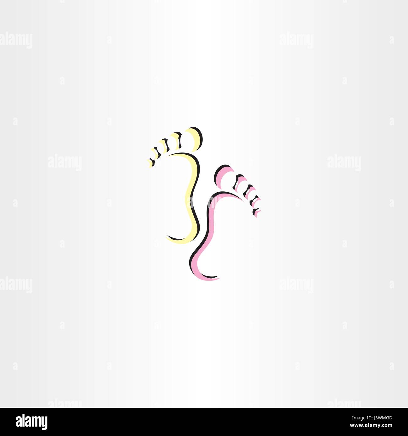 footsteps foot icon logo vector design Stock Vector Image & Art - Alamy