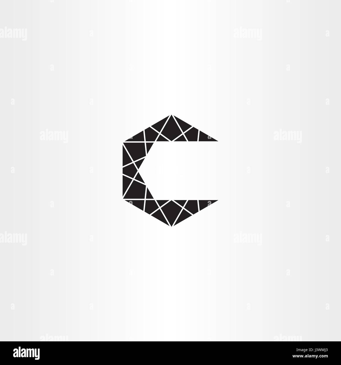 geometric black c letter icon vector symbol Stock Vector Image & Art ...