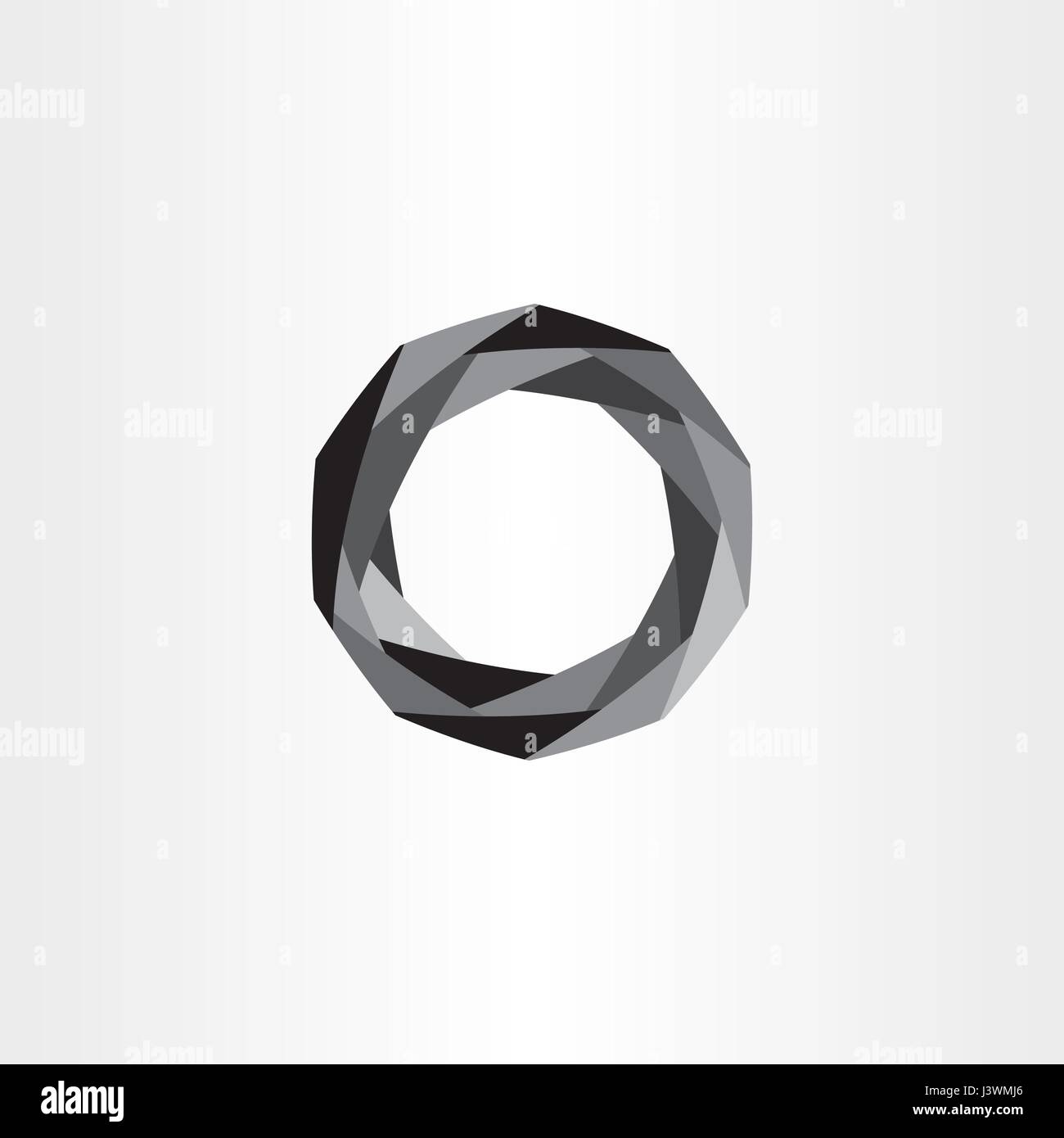 geometric black polygon circle vector abstract Stock Vector Image & Art ...