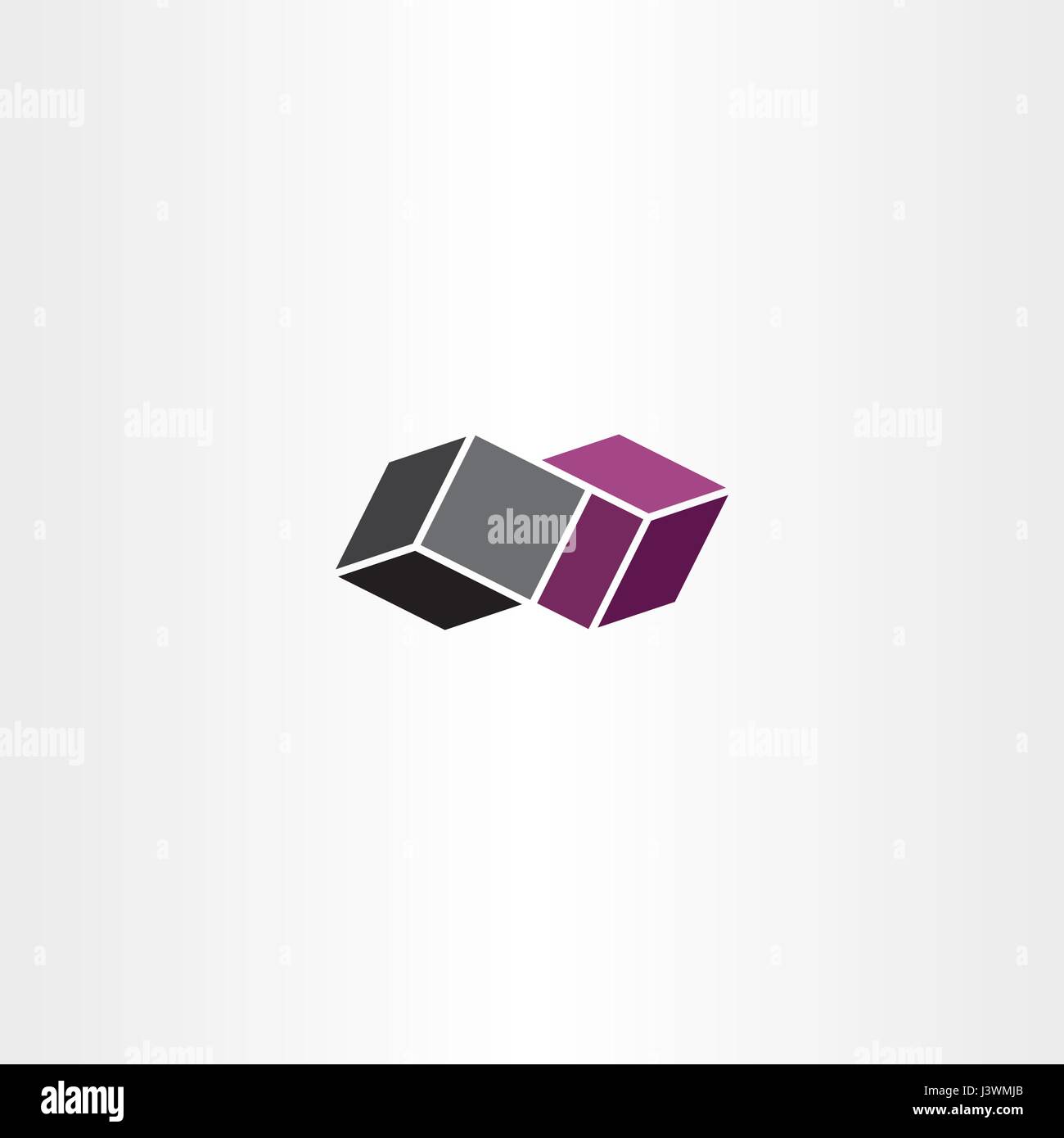 geometric box illusion vector icon Stock Vector Image & Art - Alamy