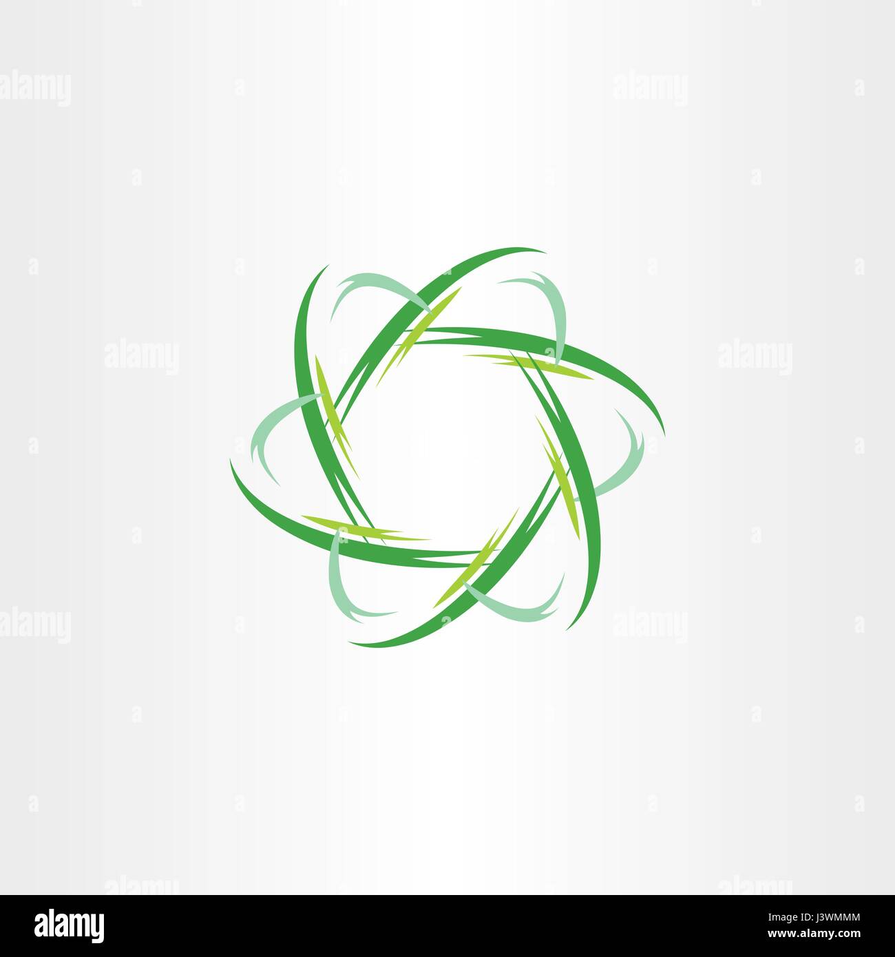 green quantum atom biology icon vector symbol Stock Vector Image & Art ...