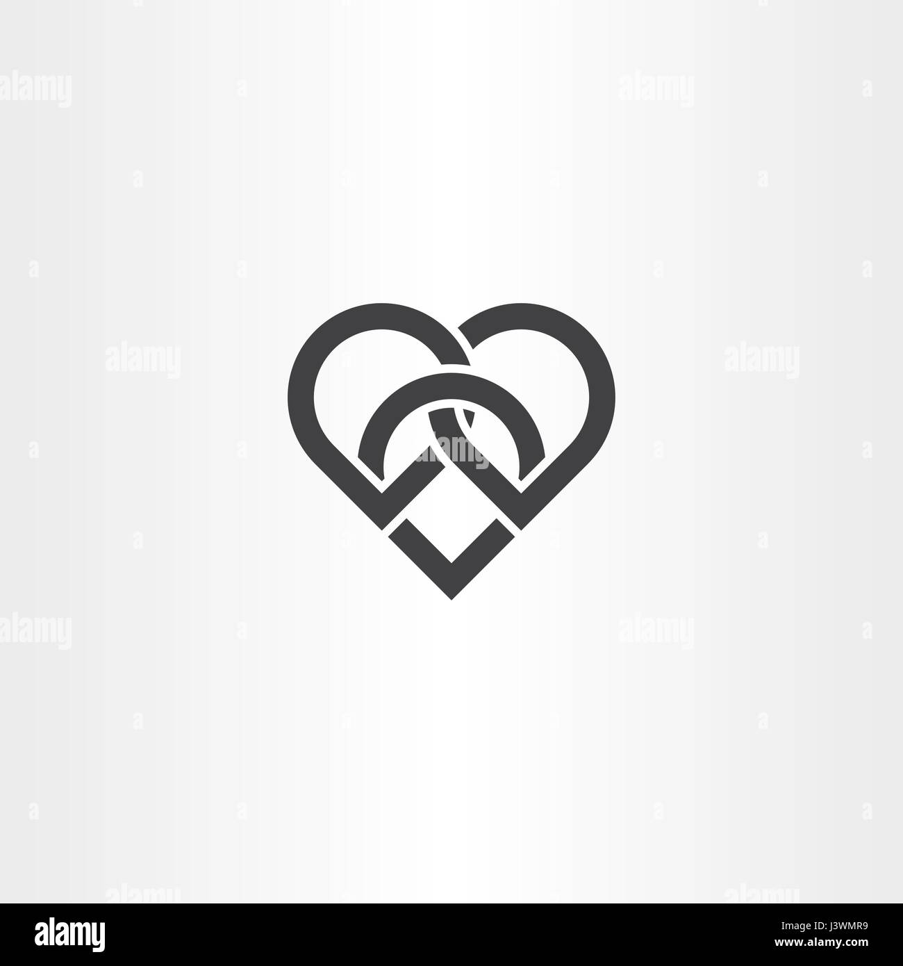 heart knot black vector icon Stock Vector Image & Art - Alamy