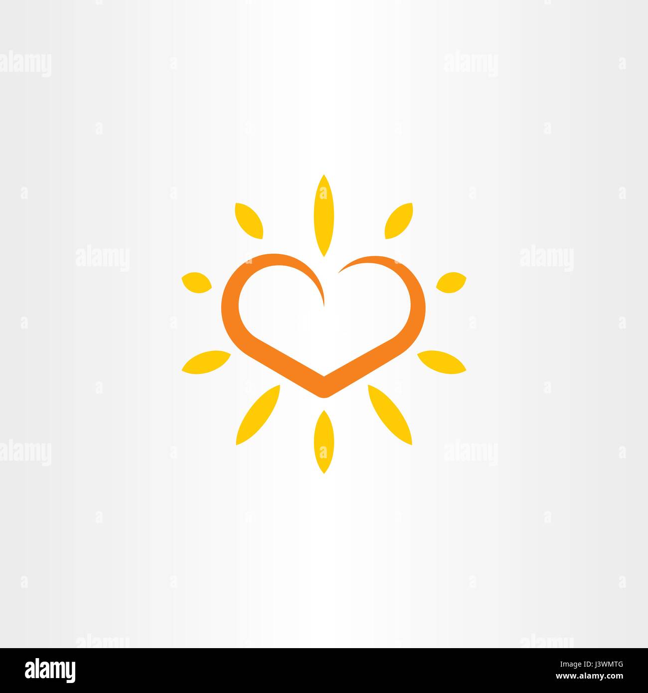 Heart sun vector logo hi-res stock photography and images - Alamy