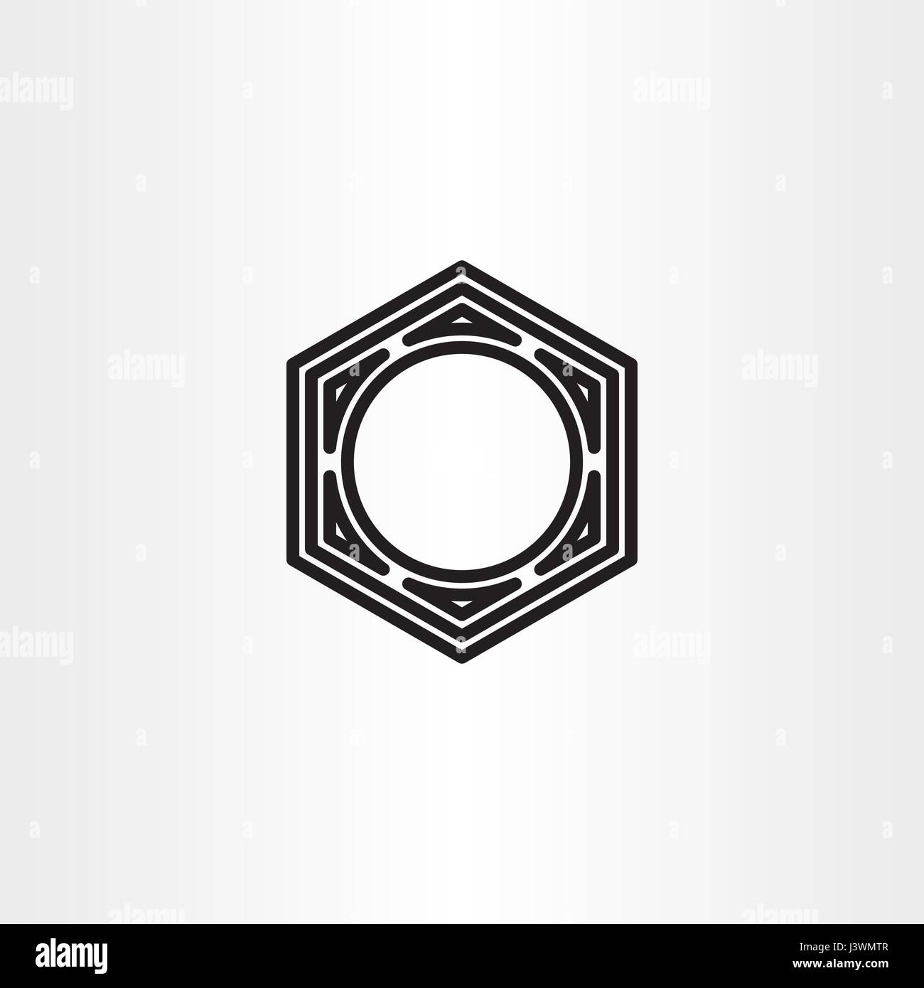 hexagon nut vector icon symbol element design Stock Vector Image & Art ...