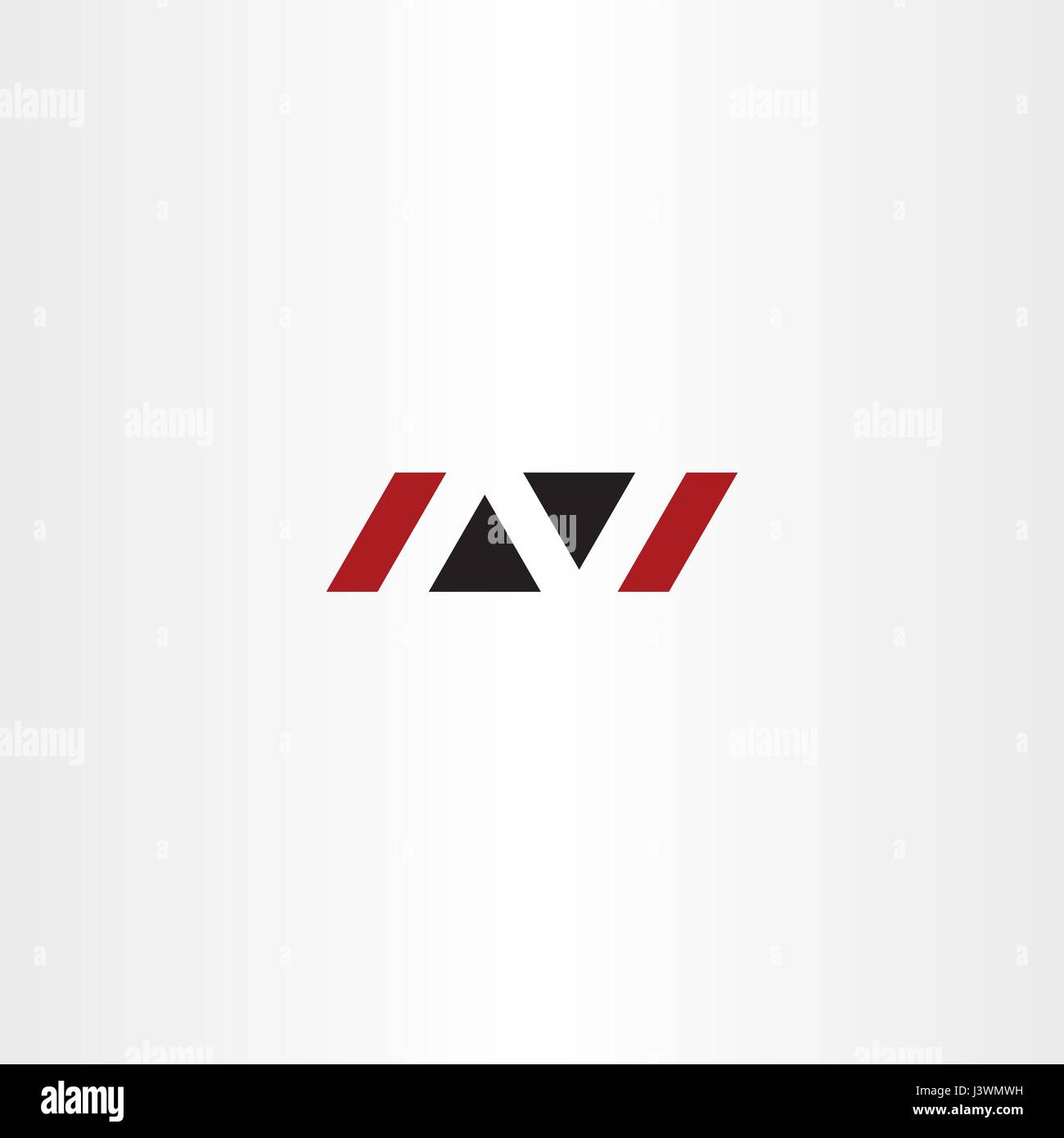 icon n letter n black red symbol vector logo art Stock Vector Image ...