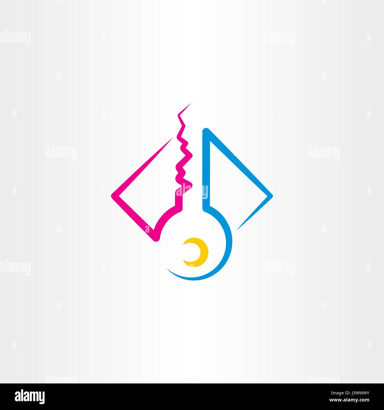 key logo line symbol element sign Stock Vector Image & Art - Alamy