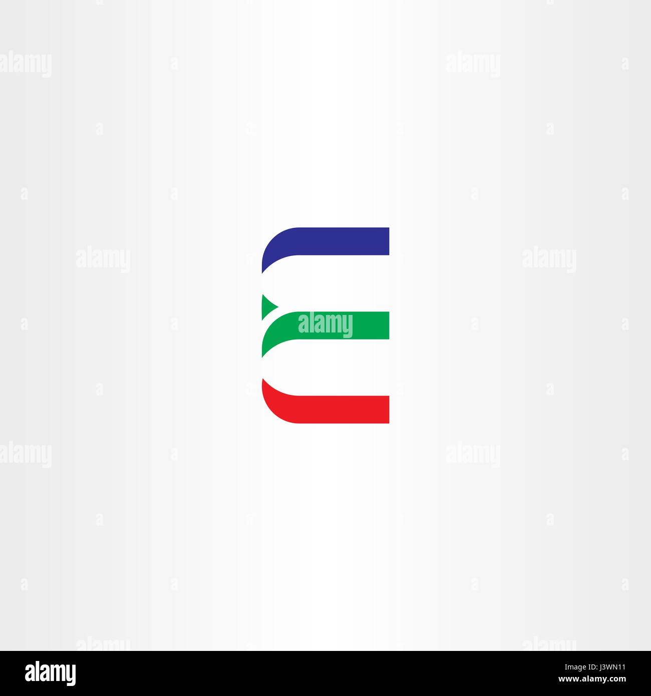 letter e red green blue icon vector emblem Stock Vector Image & Art - Alamy
