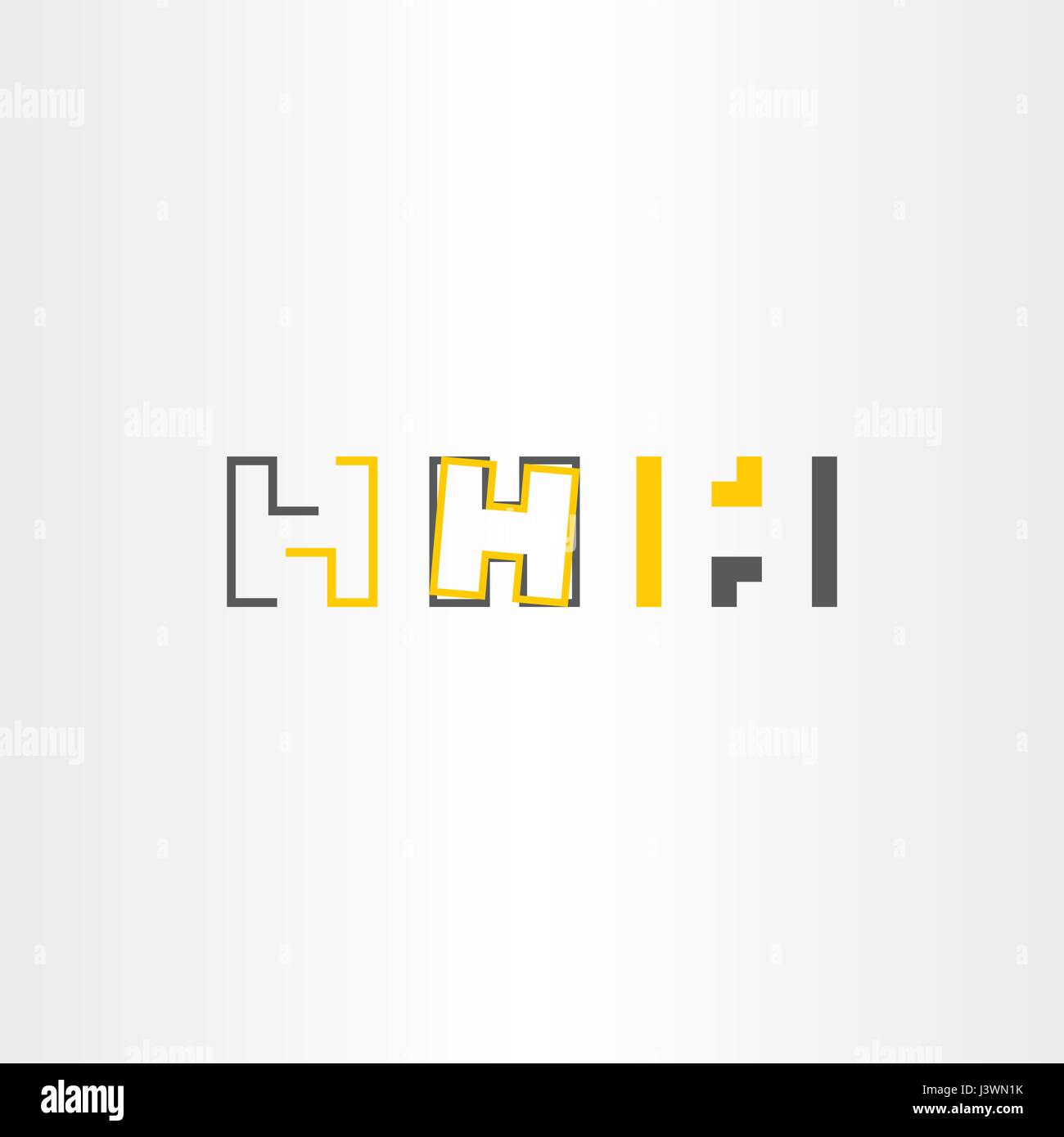 Yellow h sign Stock Vector Images - Alamy