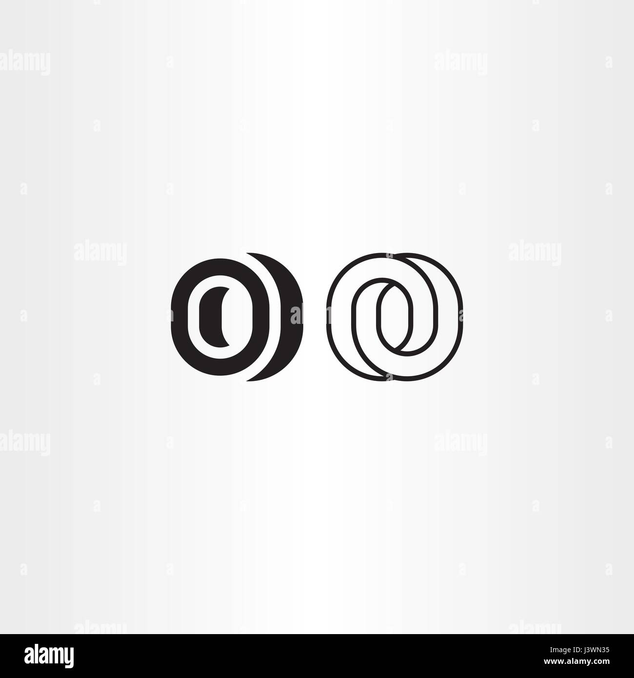 letter o black icon logo elements symbol Stock Vector Image & Art - Alamy