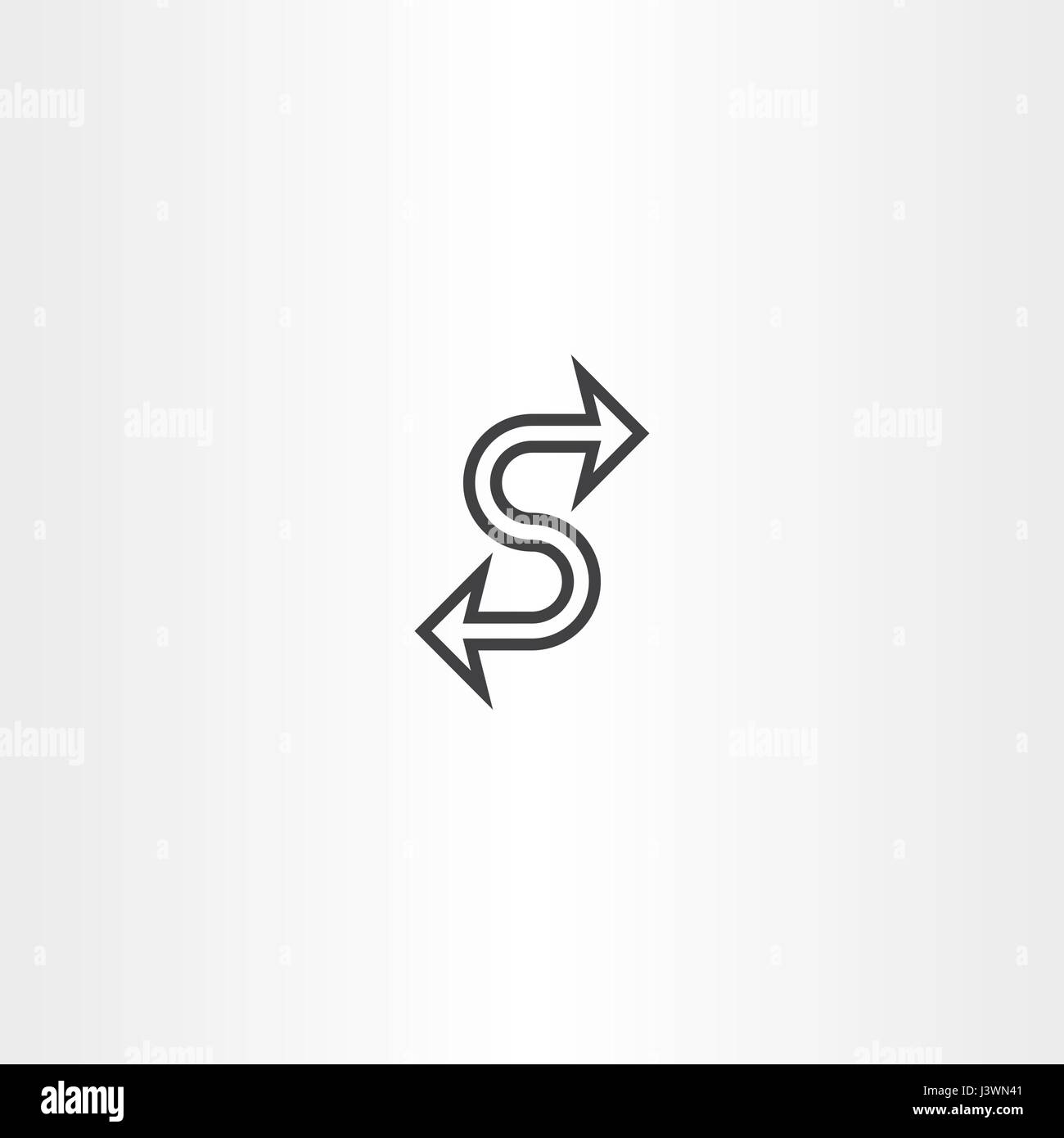 letter s black arrow icon vector symbol design Stock Vector Image & Art ...