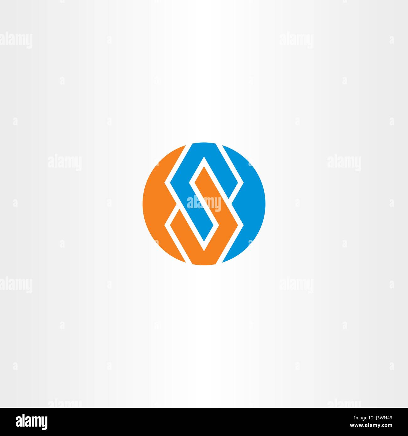 letter s blue orange logotype vector circle Stock Vector Image & Art ...