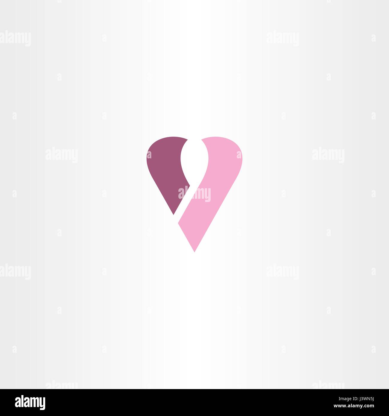 letter v heart icon vector symbol design Stock Vector Image & Art - Alamy