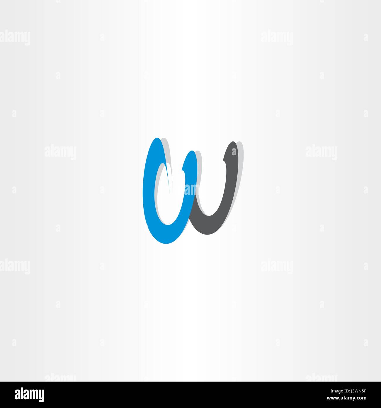letter w black blue sign symbol icon Stock Vector Image & Art - Alamy