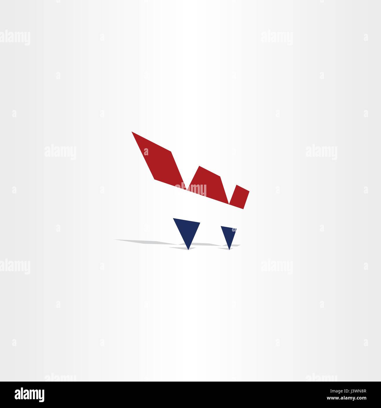 logo blue red letter w symbol icon Stock Vector Image & Art - Alamy