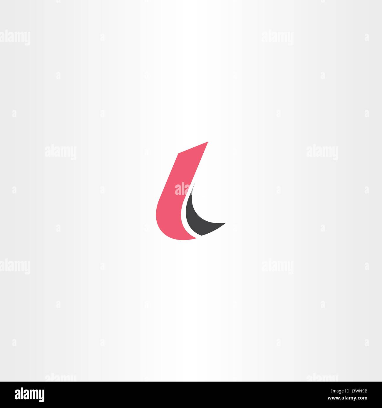 logo letter l red black icon vector symbol design Stock Vector Image ...
