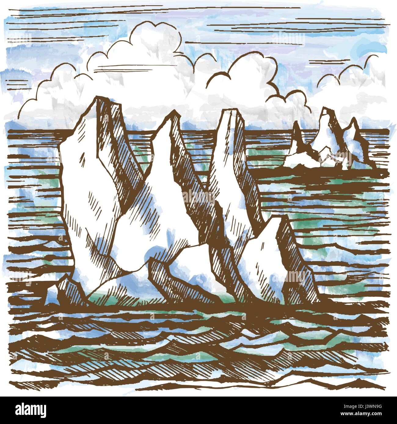 Hand drawn illustration drawing melting hi-res stock photography and ...