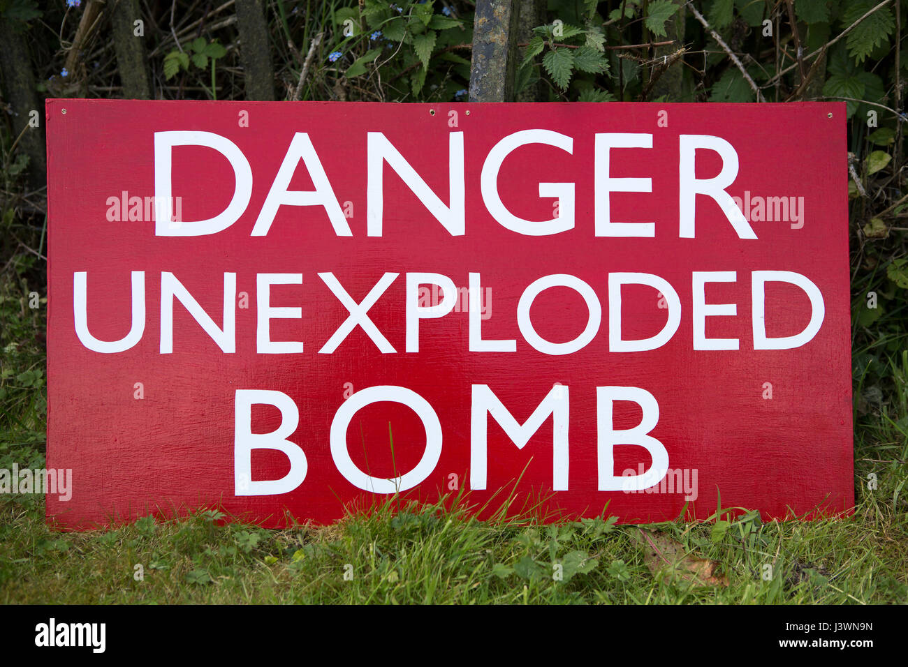 Danger sign warning unexploded ordnance hi-res stock photography and ...