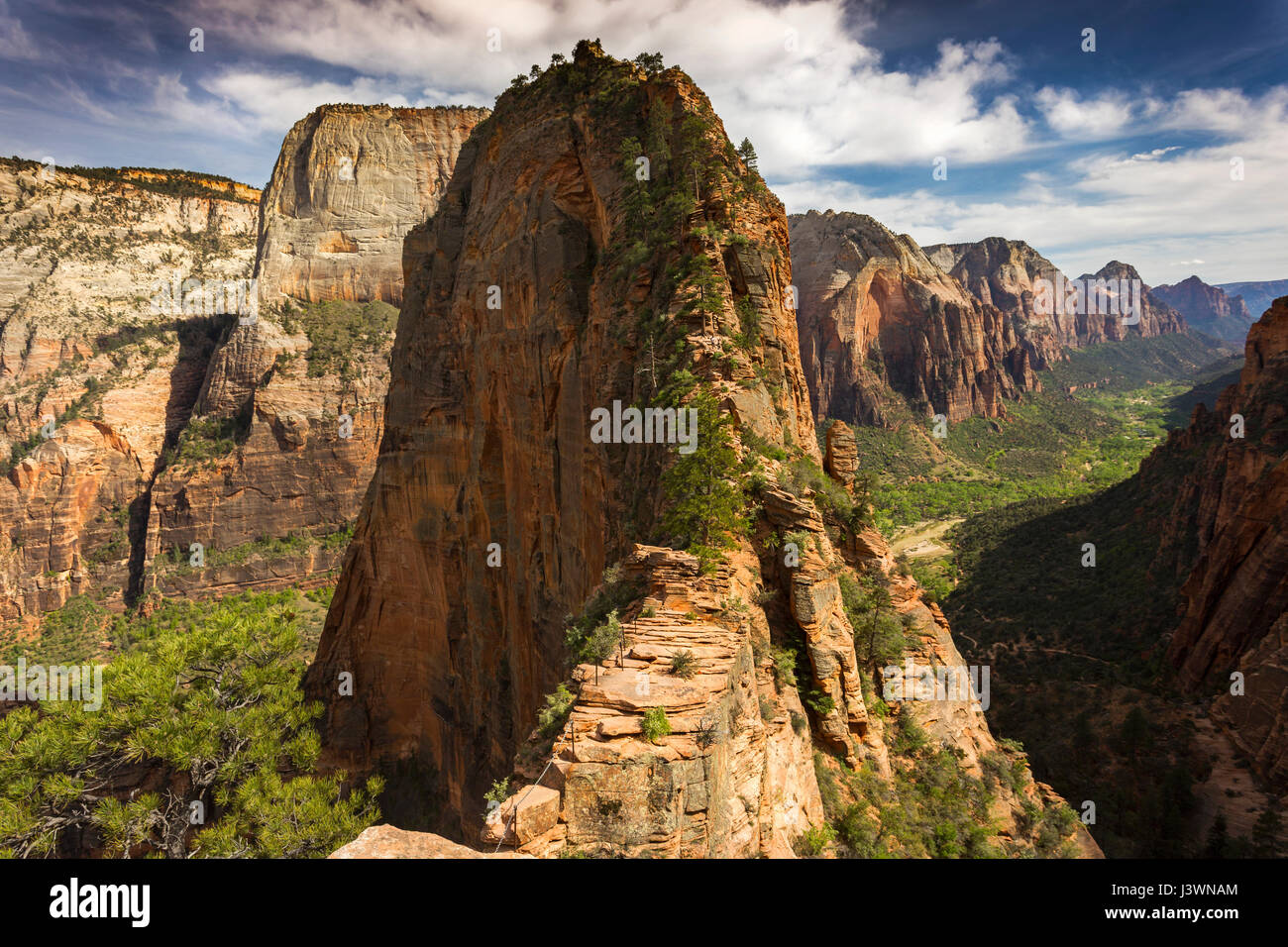 Angels Landing Scout Lookout Aerial Landscape Scenic View from Above ...
