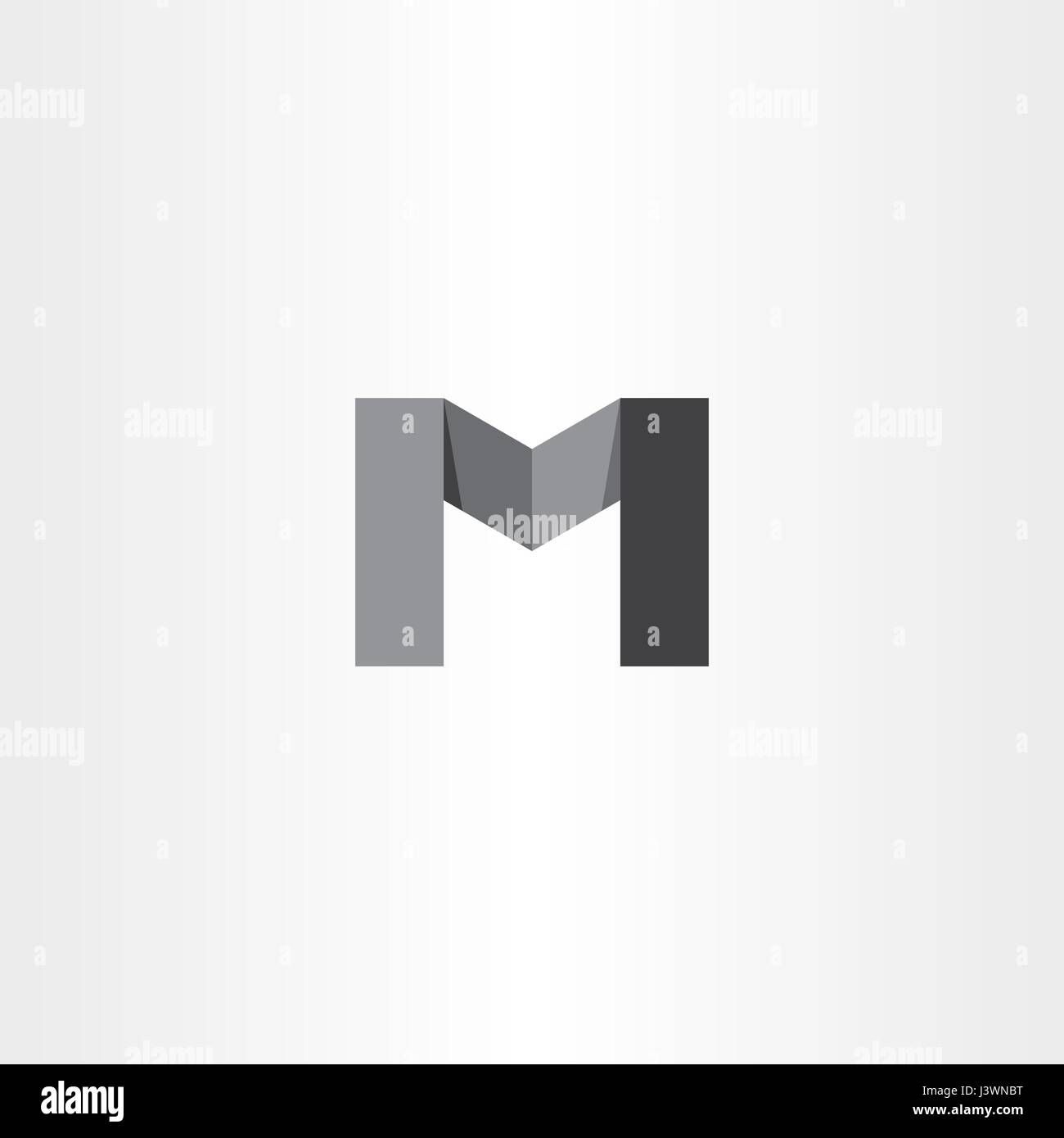 m black icon letter logo vector sign design Stock Vector Image & Art ...
