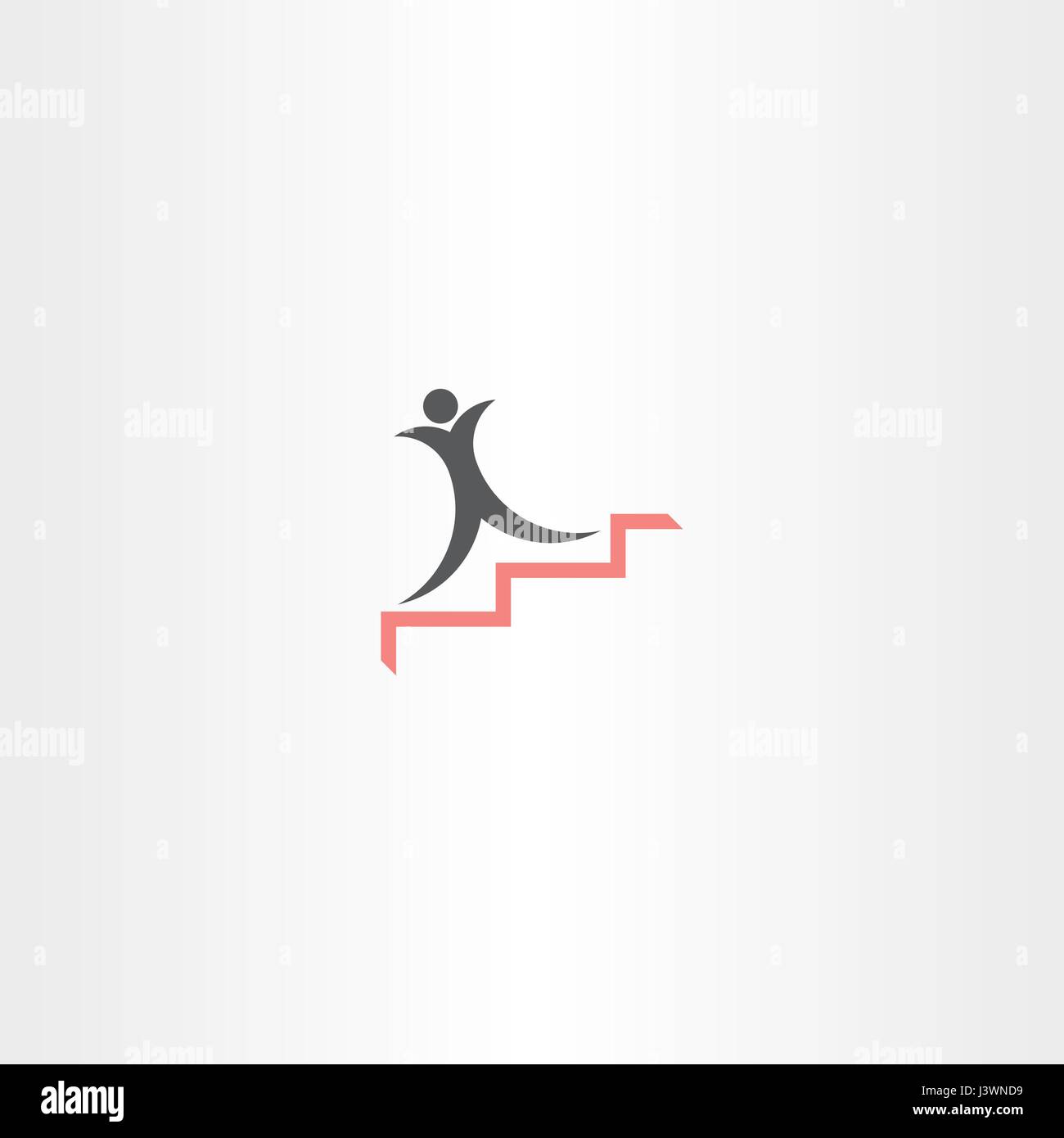 Man climbing on stairs Stock Vector Images - Alamy